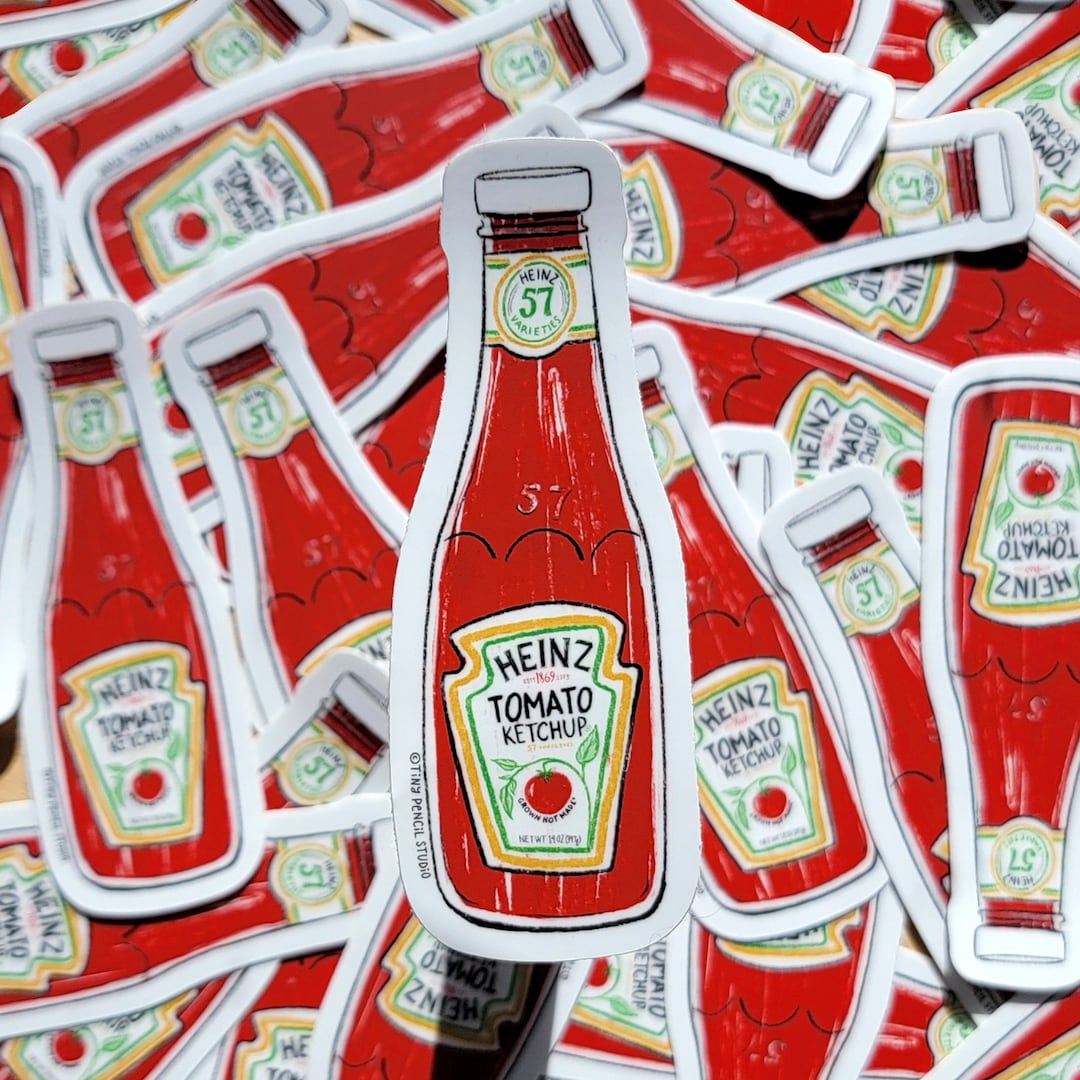 Heinz Ketchup Weatherproof Vinyl Sticker | Ketchup Lover Gift | Ketchup ...