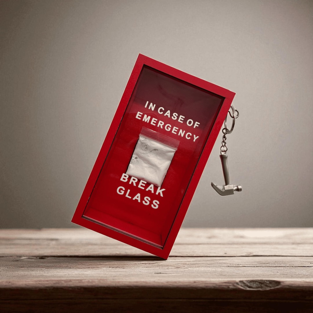 In Case of Emergency Break Glass“ – Emergency Broken Glass Box – With ...