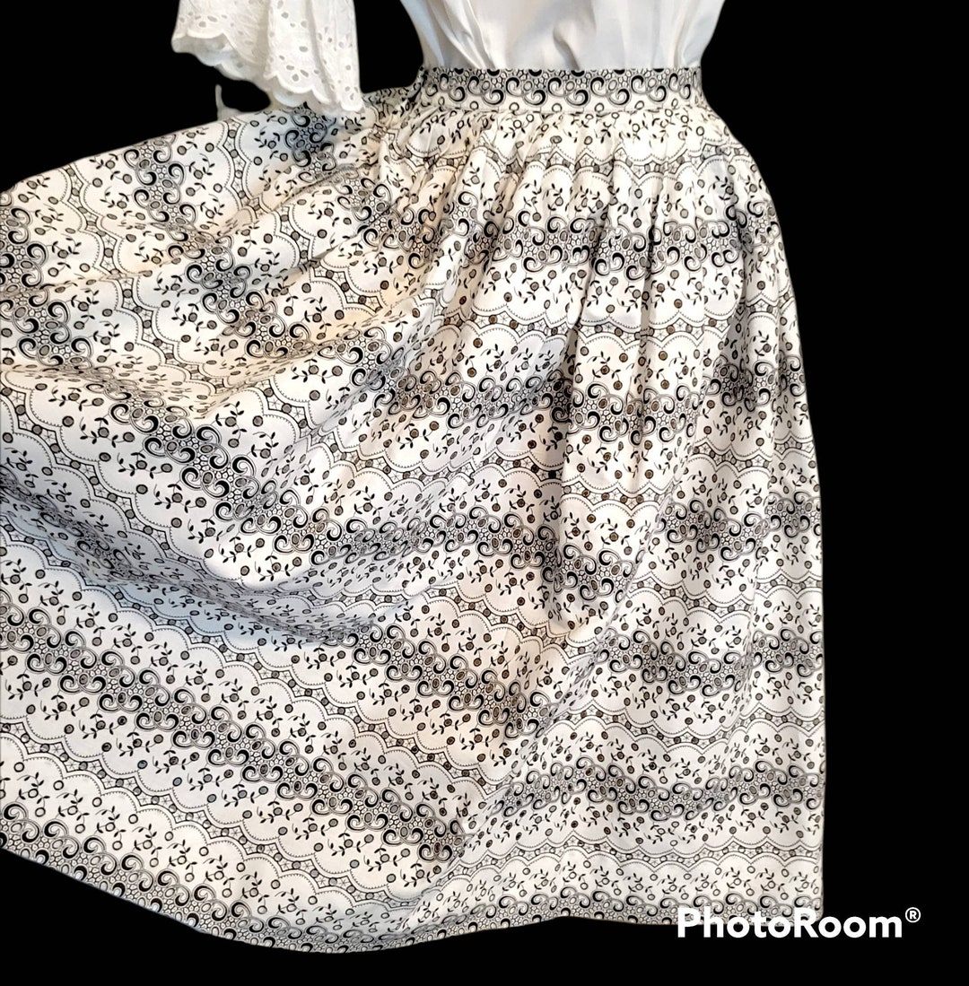 Vintage 1958- 1960 Bobbie Brooks Cotton Skirt. Broderie Anglais Eyelet ...