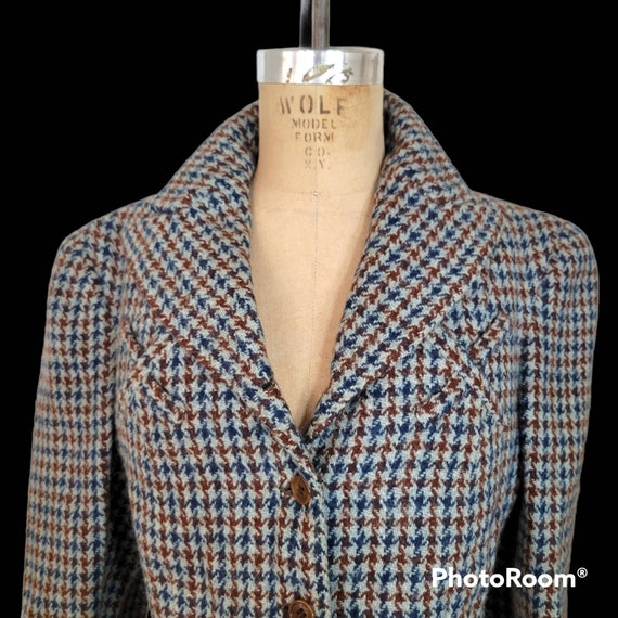 Vintage 1930s Harris Tweed Jacket. Classic. Houndstoo… - Gem