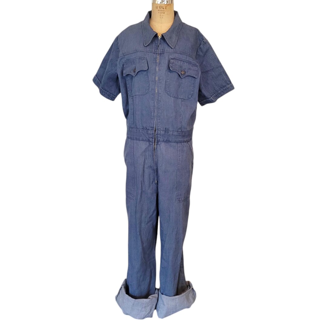 Vintage 1970s Wild Oats Denim Coveralls Overalls With Orig Tag. Unisex ...