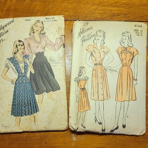 1940s Sewing Pattern - Etsy