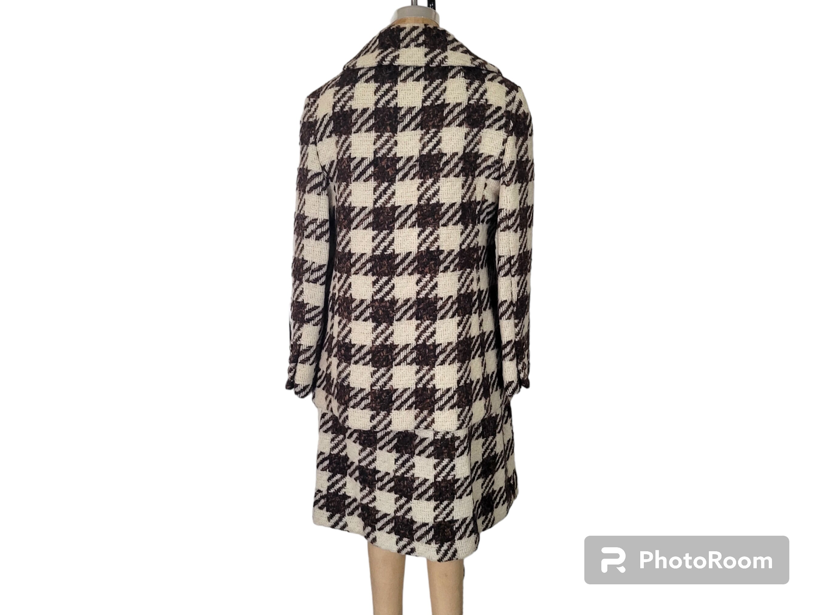 Vintage 1960s Lilli Ann Winter Suit Skirt Set. Wool Blend Plaid. Med to ...
