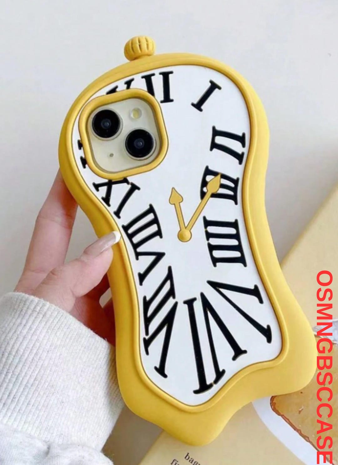 Funny Ugly Asymmetrical Silicone Clock Phone Case, Fashion Decorative ...