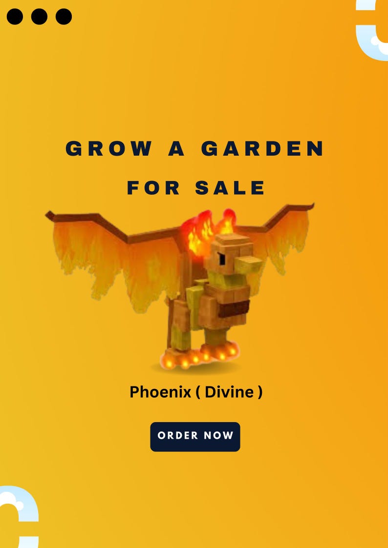 Phoenix (divine) - Grow A Garden (roblox) Fast Delivery - Etsy
