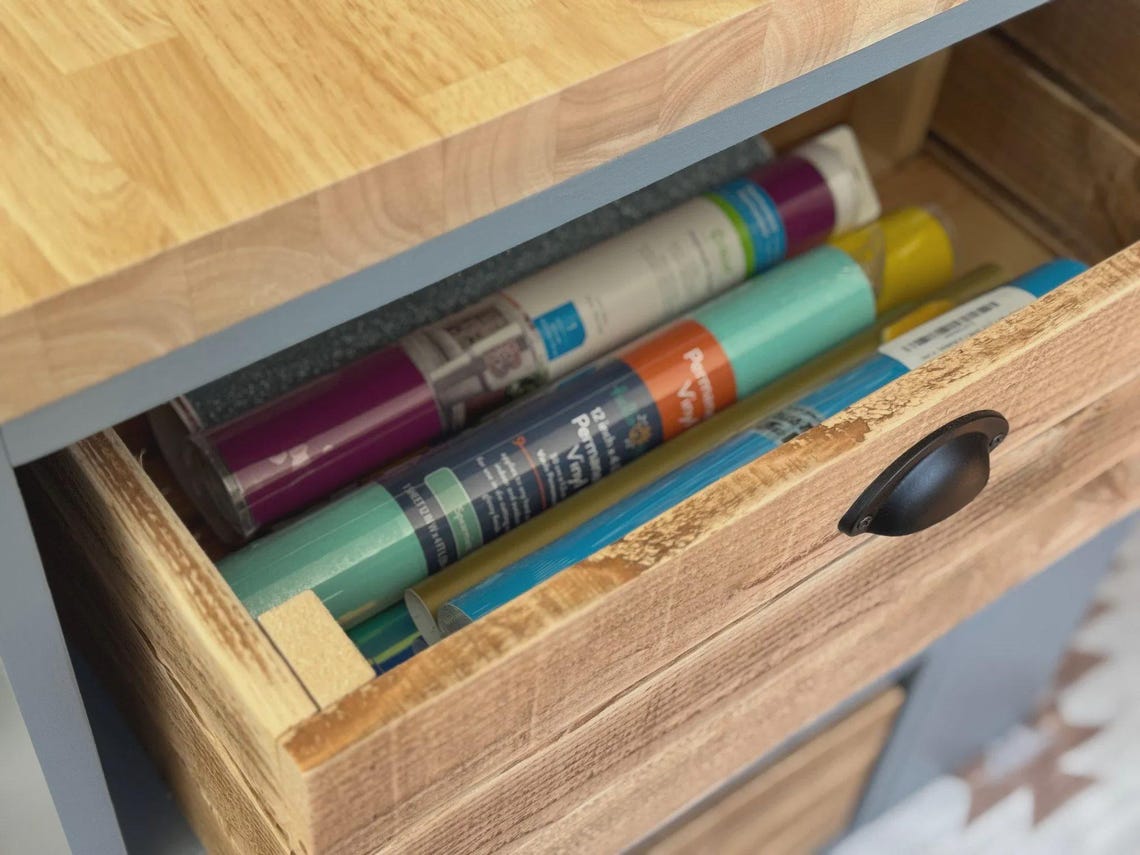 DIY Craft Table PDF – Easy Build Wooden Workspace With Smart Storage ...