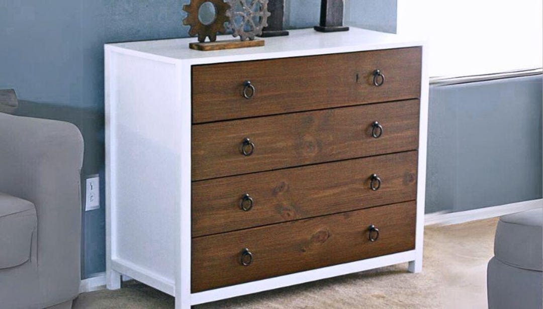 DIY Large 4-drawer Dresser Plan – Modern Wooden Furniture - Etsy