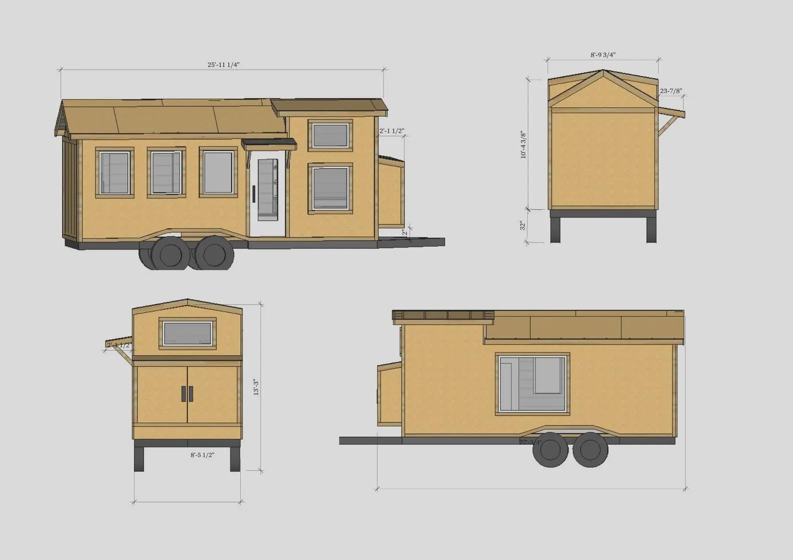 Quartz Tiny House – DIY Small Home Plan | Build Your Own Wooden Tiny ...