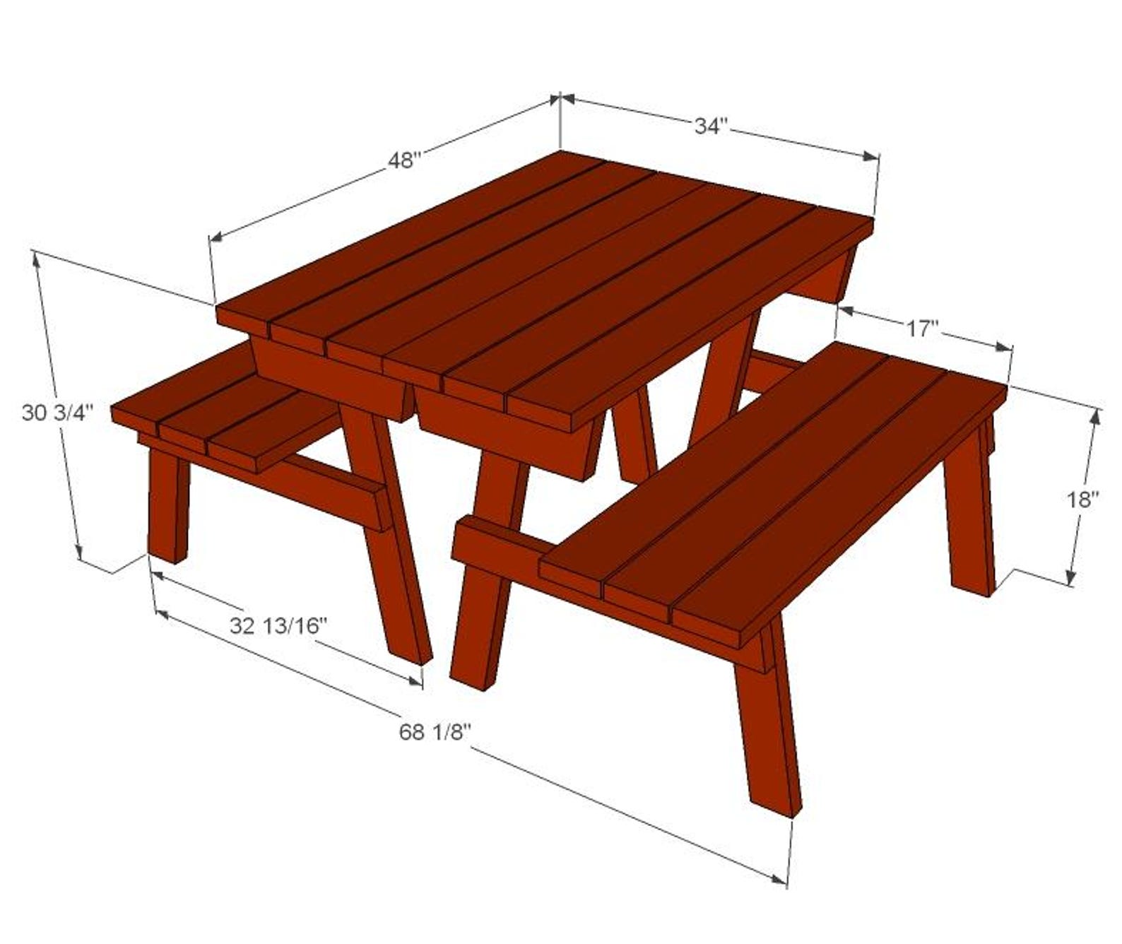 DIY Convertible Picnic Table & Bench Plans | Outdoor 2-in-1 Woodworking ...