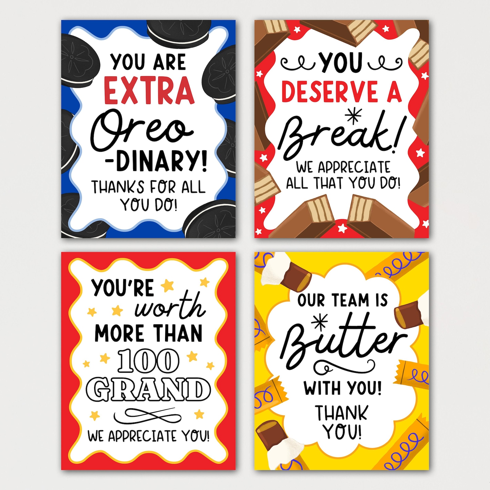 Staff Appreciation Day Week Sign Bundle for Nurse Teacher Employee ...