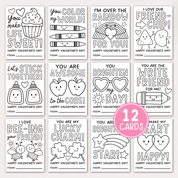 Classmate Valentines - Etsy