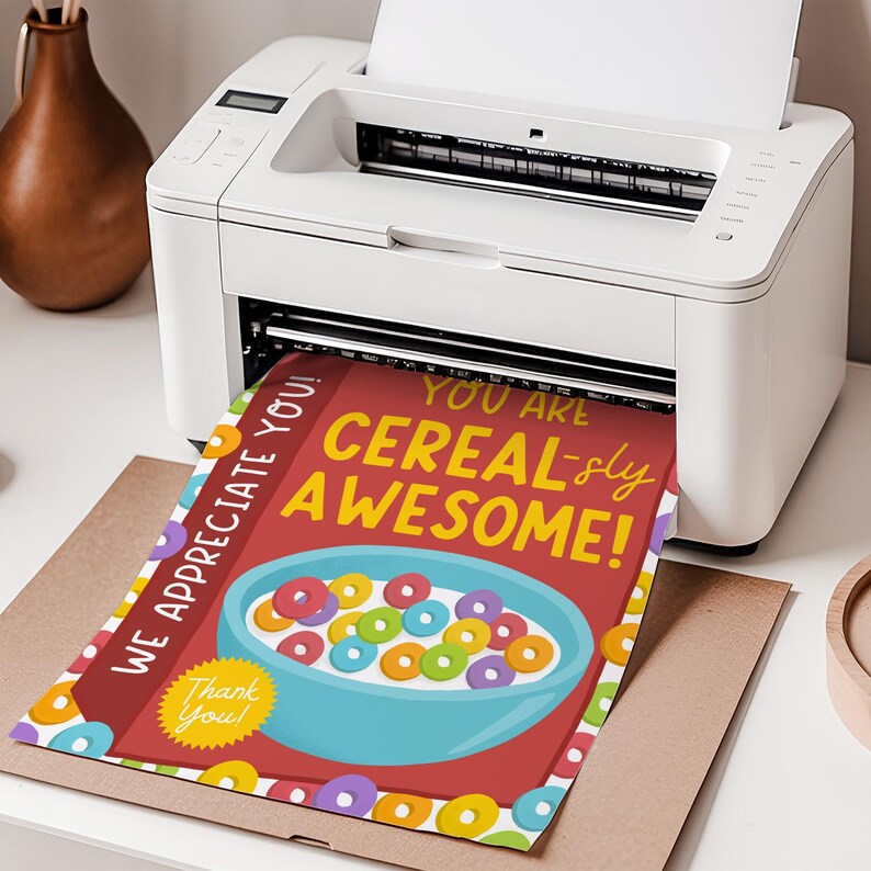 Cereal Teacher and Staff Appreciation Week Day Sign, Cerealsly Awesome ...