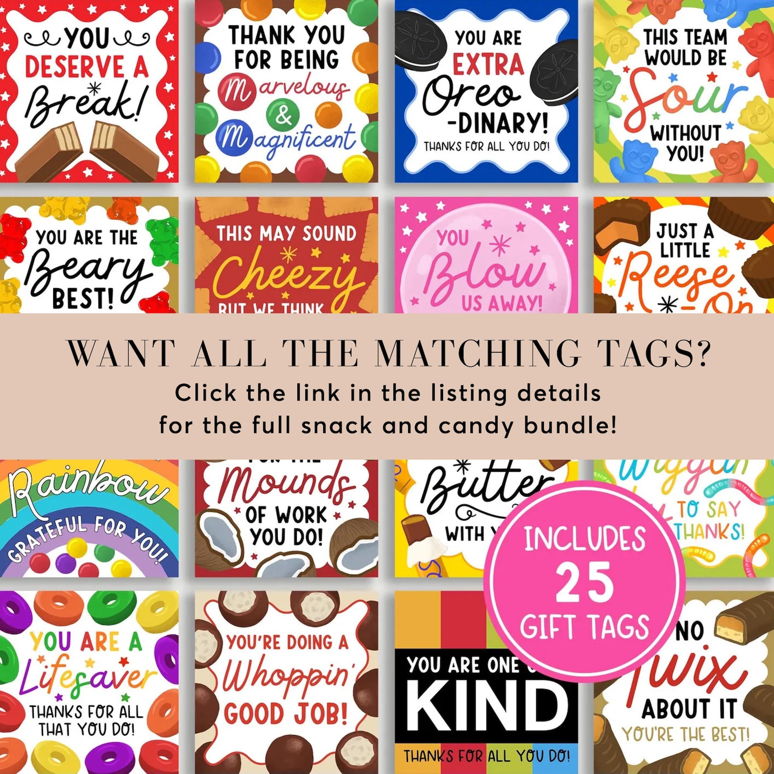 Sour Gummies Appreciation Gift Tag, Team Would Be Sour Without You ...