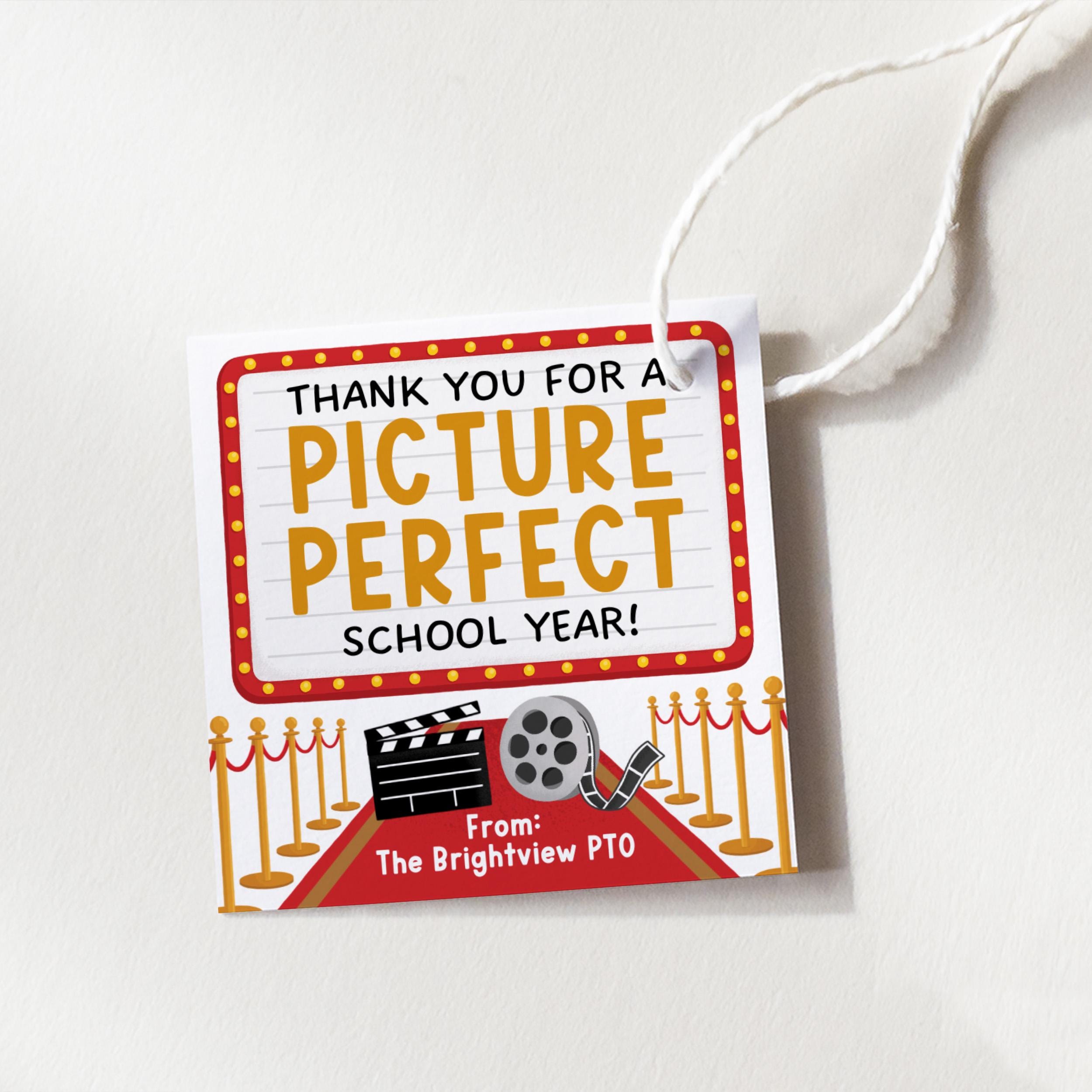 Hollywood Theme Teacher Appreciation Tags, Picture Perfect Year Movie ...