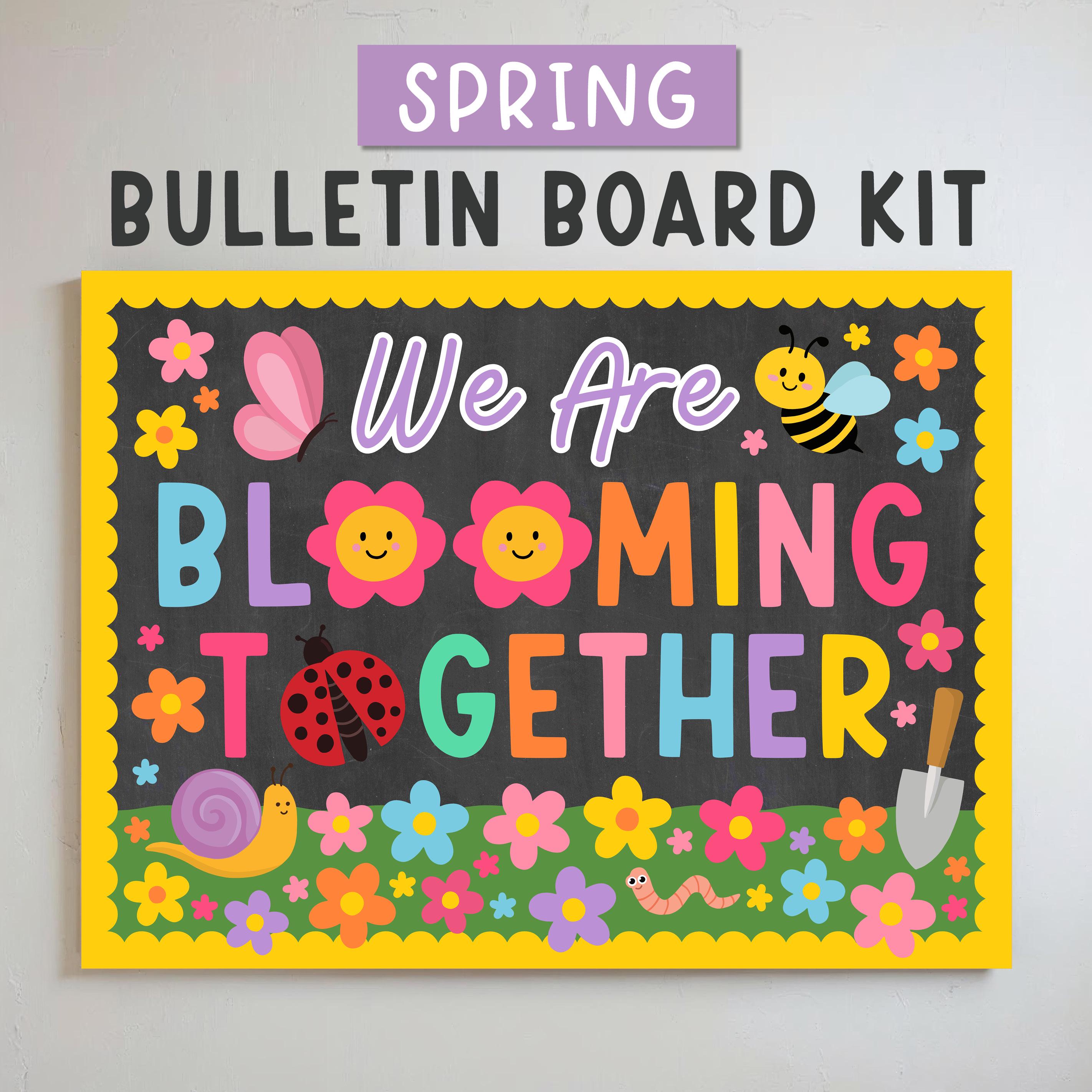 Spring Bulletin Board Kit, Blooming Together Kindergarten Classroom ...