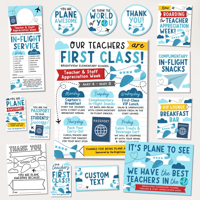 Plane Themed Party Signs - Etsy