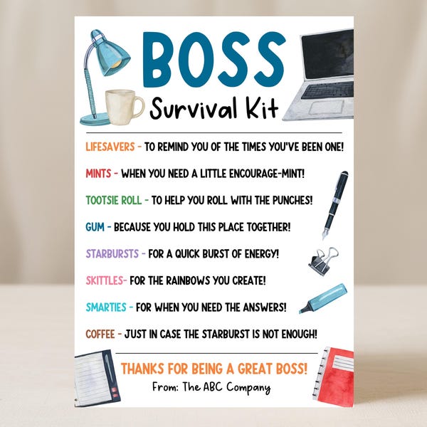Boss Survival Kit - Etsy
