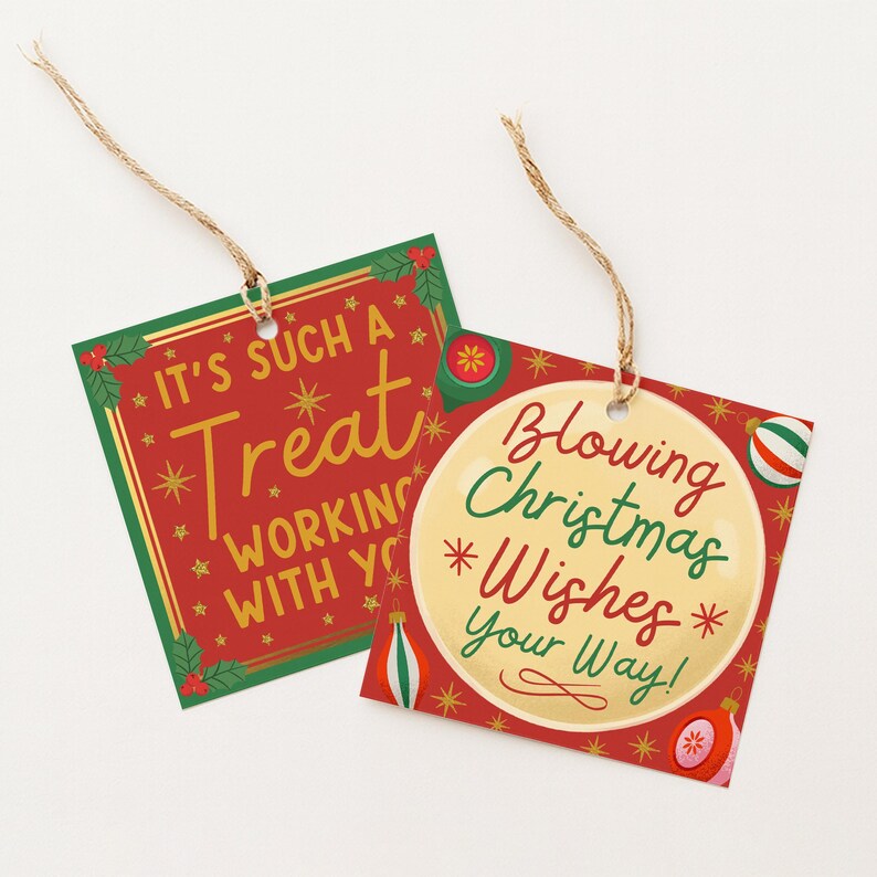 Christmas Gift for Coworkers Tags, Snack and Candy Treat Tag for Staff ...
