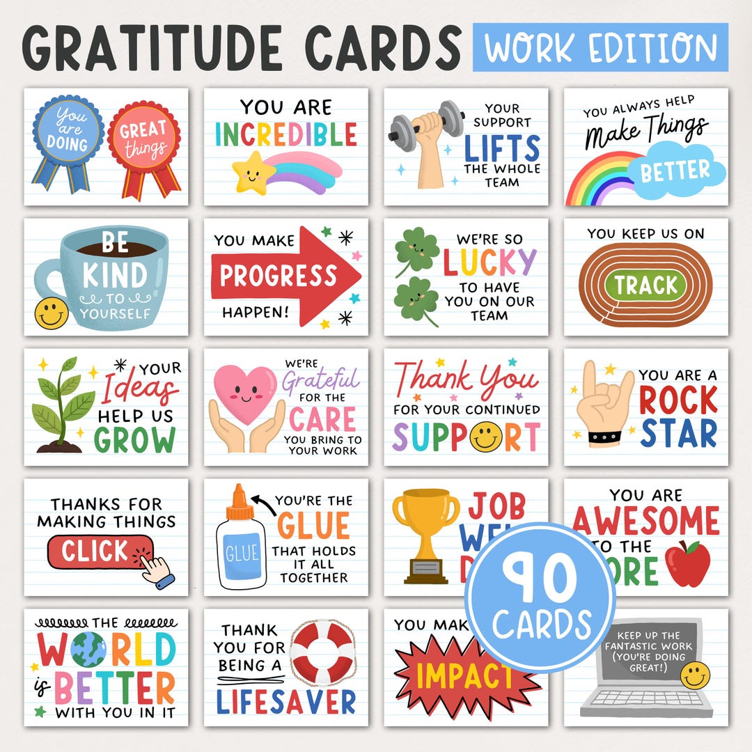 Employee Appreciation Notes, Staff Shout Out Encouragement Cards ...