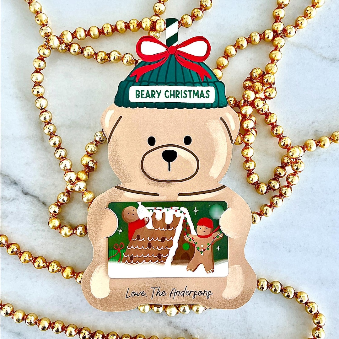Beary Christmas Coffee Gift Card Holder, Bear Cup Barista Holiday ...