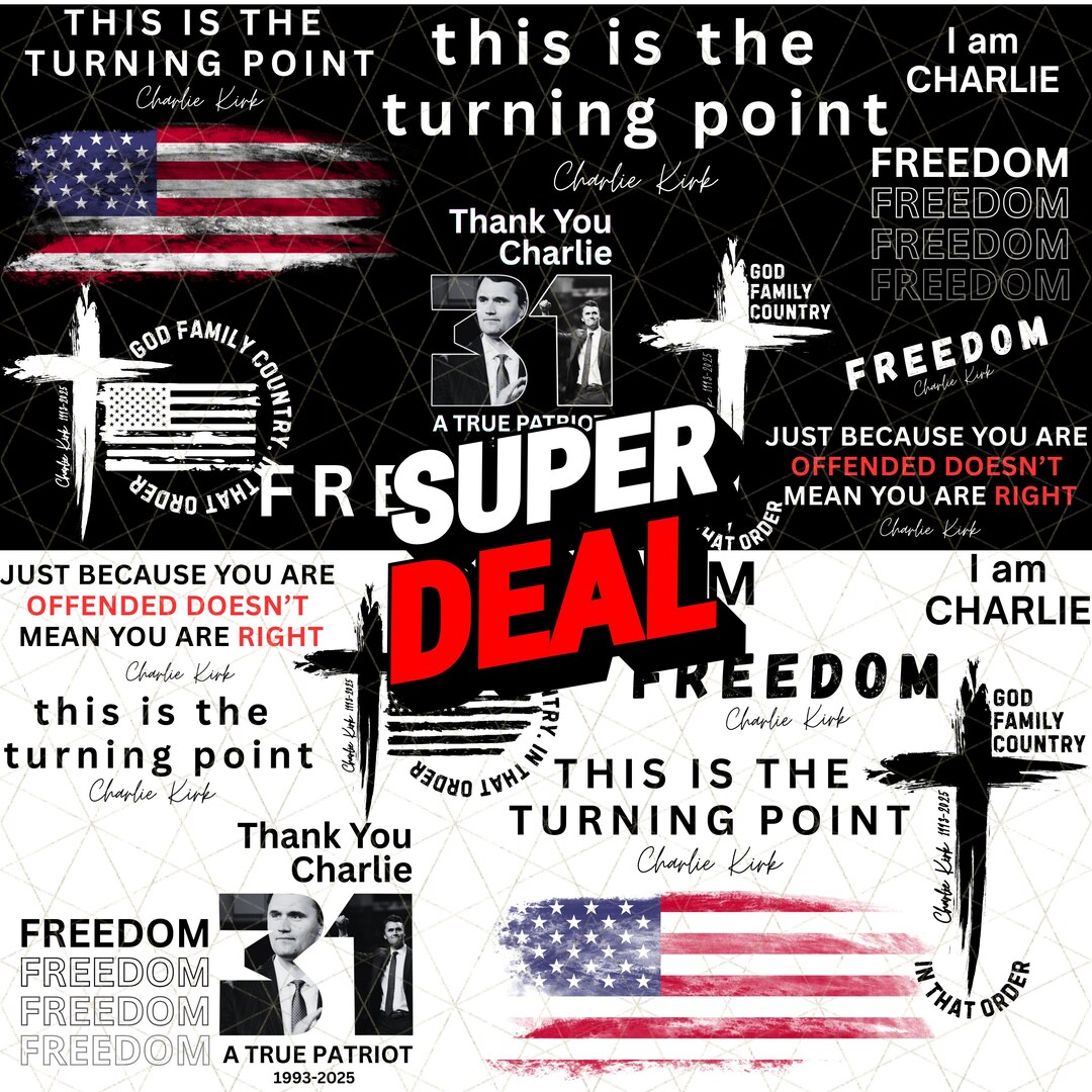 Charlie Kirk Designs, Freedom Patriotic Bundle (digital Download) - Etsy