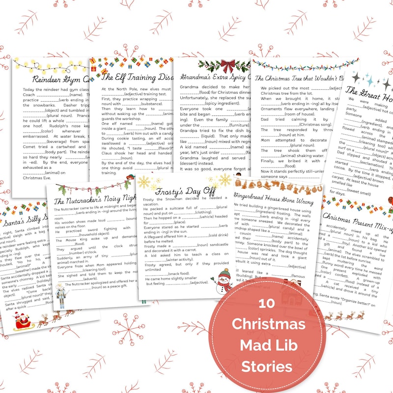 Madlibs Adult Christmas - Etsy