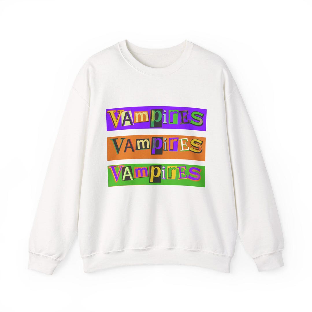 Vampire Sweatshirt: Spooky Halloween Crewneck - Unisex Fall Fashion - Etsy