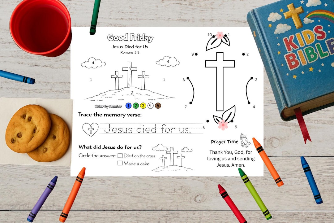 Good Friday Activity Sheet | Kids Bible Worksheet (digital Download) - Etsy