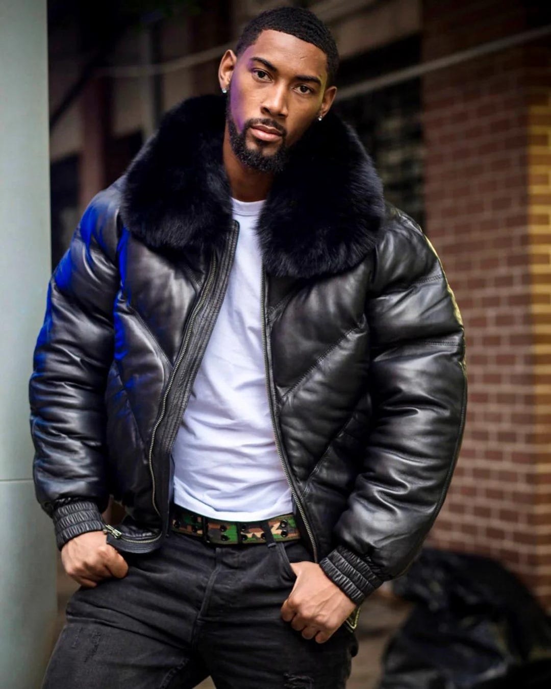 Original Goose Country Mens V-bomber Quilted Jacket, Luxury Real ...
