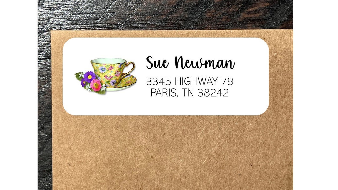 Return Address Labels for Envelopes | Custom Address Labels | Yellow ...