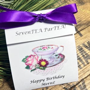 Birthday Party Celebration Tea Bag Favors | 30th 40th 50th 60th 70th ...