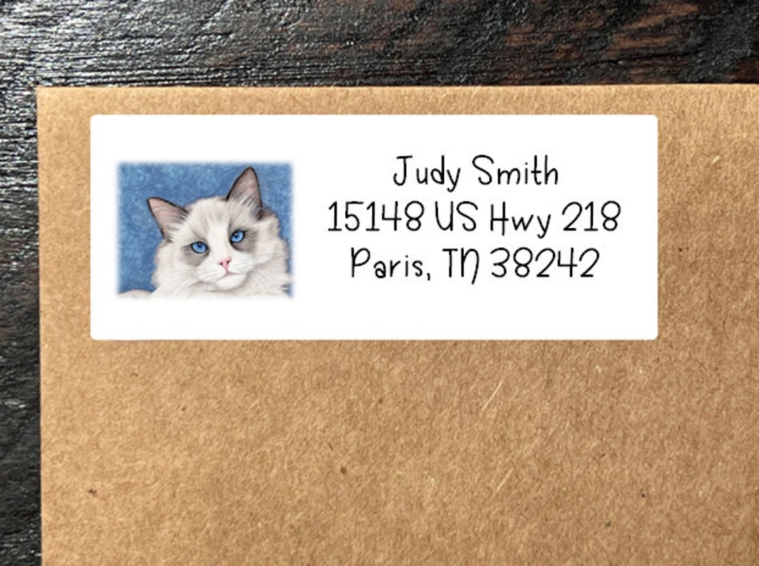 Ragdoll Cat Breed Ragdoll Kitten Custom Address Labels , Personalized ...