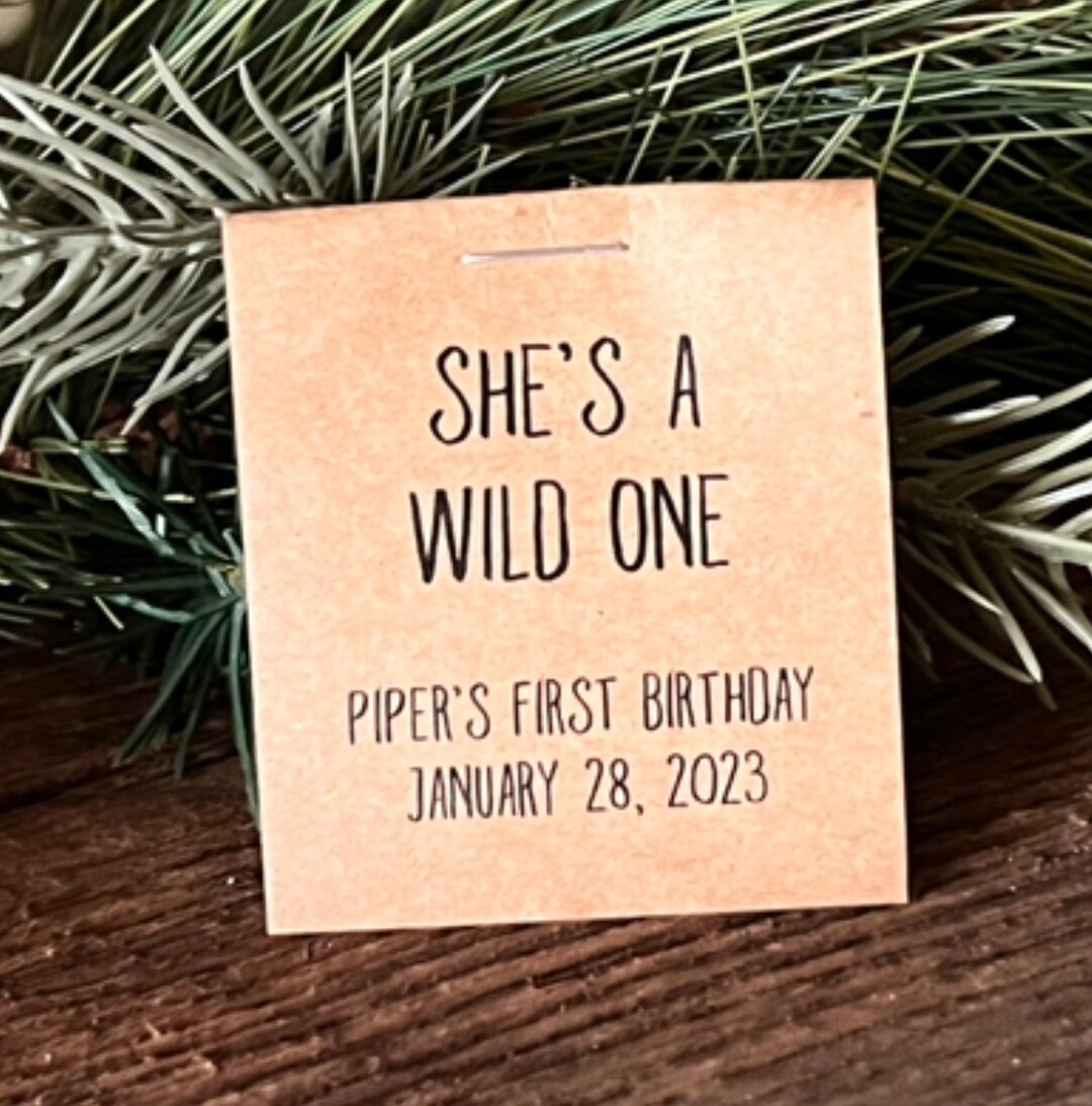 MINI Flower Seed Packets | She’s a Wild One | 1st 2nd 3rd Birthday ...