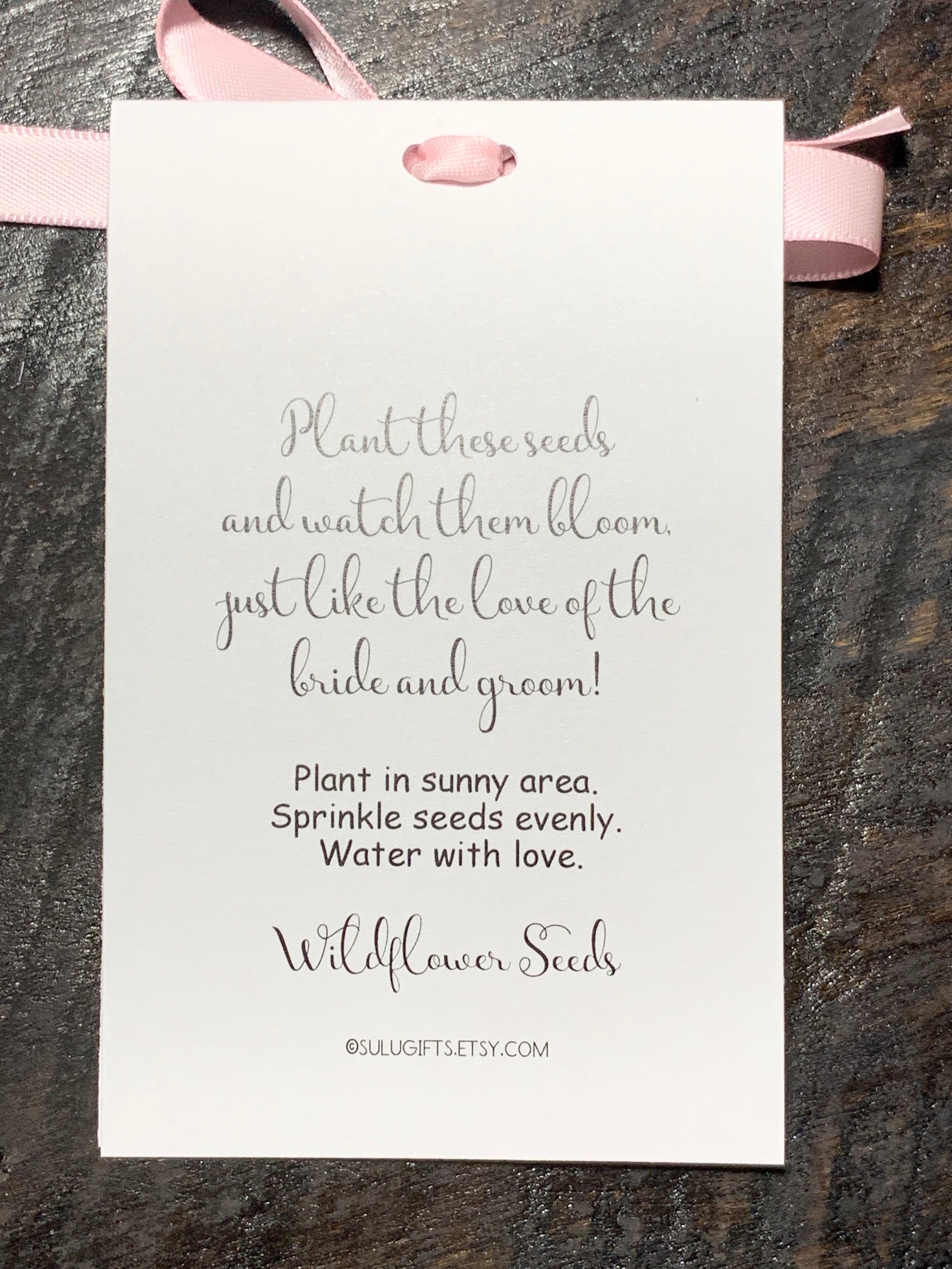 Bridal Shower Flower Seed Packets Watercolor Pink Cream - Etsy