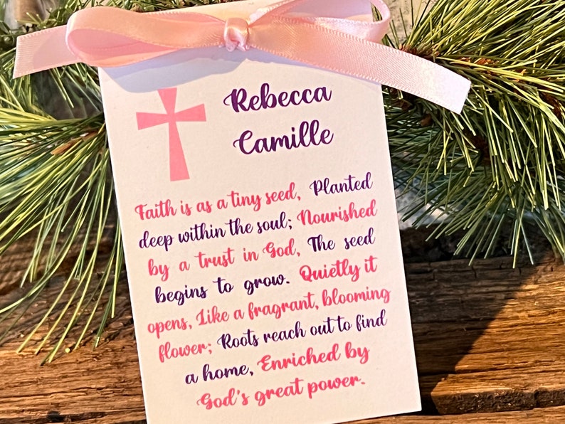 First Holy Communion Flower Seed Packet Favors Baptism and - Etsy