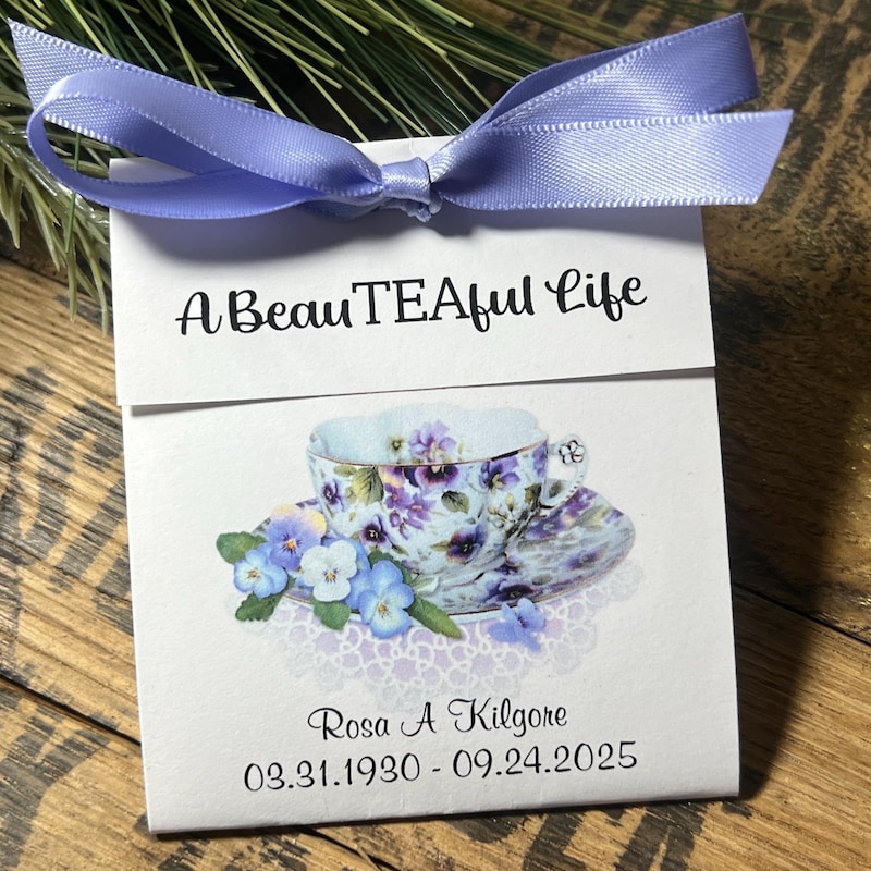 Tea Bag Memorial Favors - Etsy