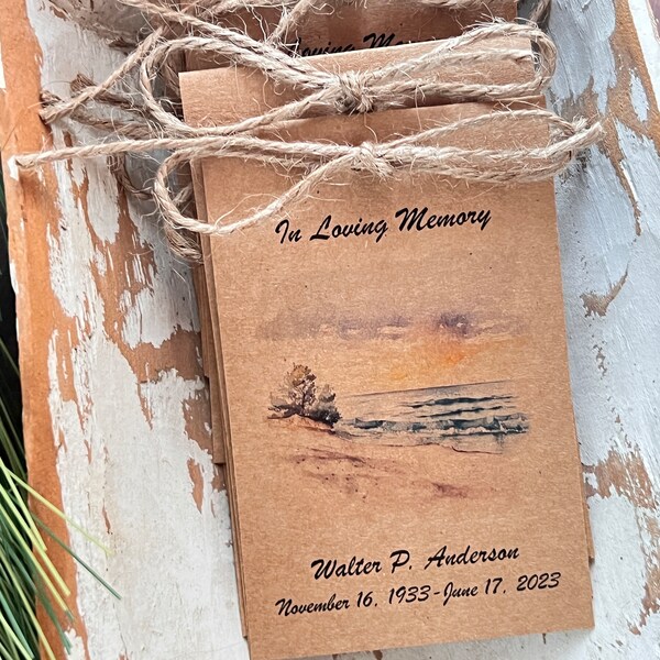 Celebration of Life Favors Cards - Etsy