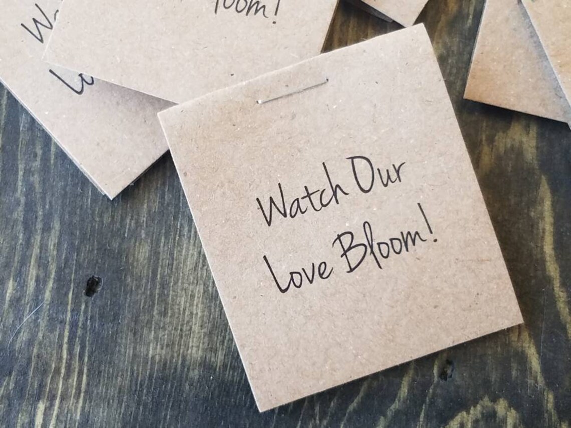 Personalized MINI Let Love Grow Heart Flower Seeds Packet - Etsy