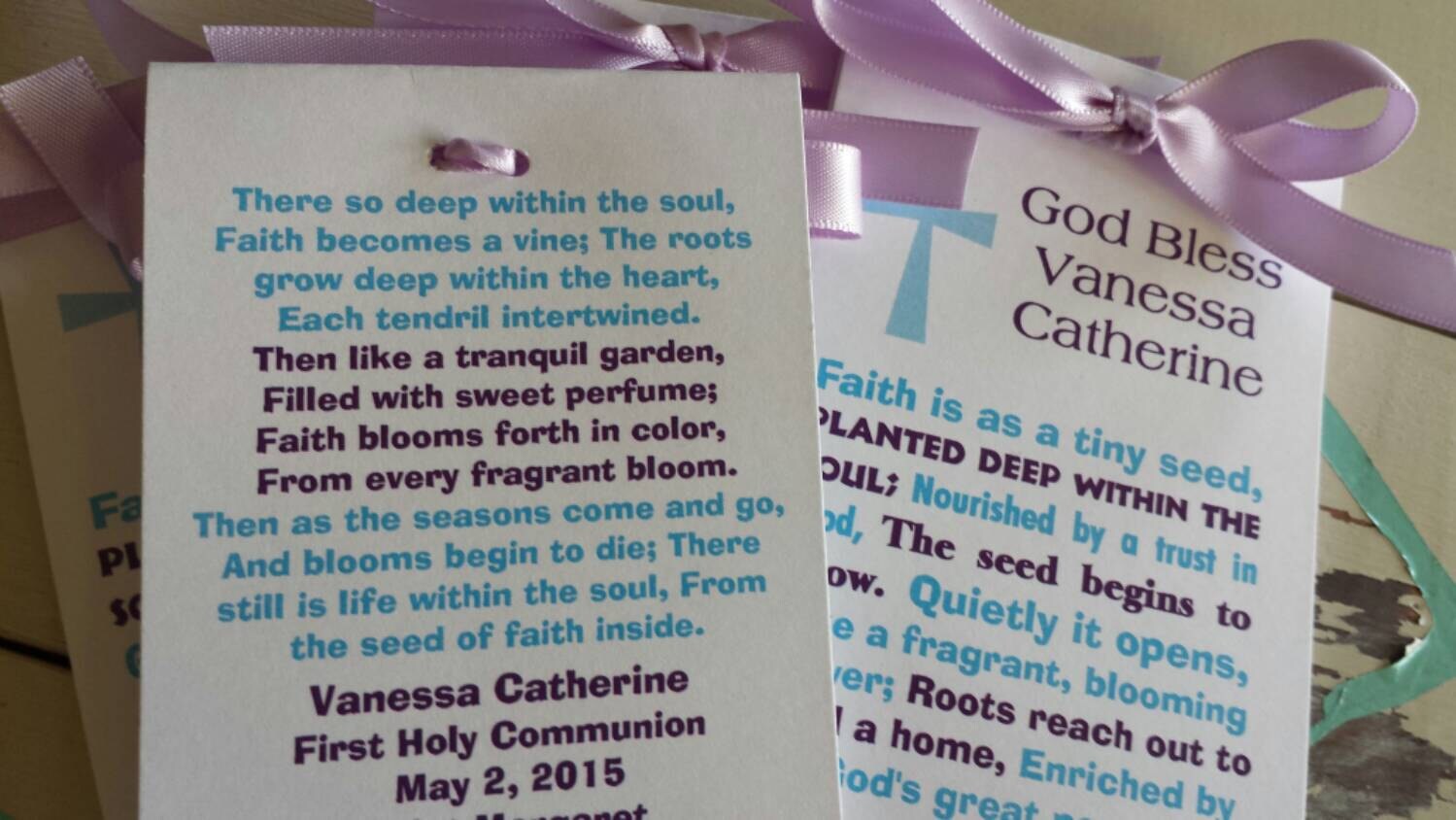 First Holy Communion Flower Seed Packet Favors Baptism and | Etsy