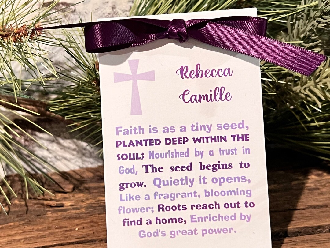 First Holy Communion Flower Seed Packet Favors Baptism and - Etsy