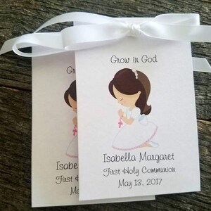 First Holy Communion Flower Seed Packets Favors for Baptism ...