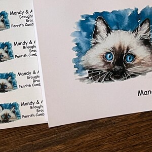 Ragdoll Cat Note Cards, for the Feline Lover, Personalized Stationary ...