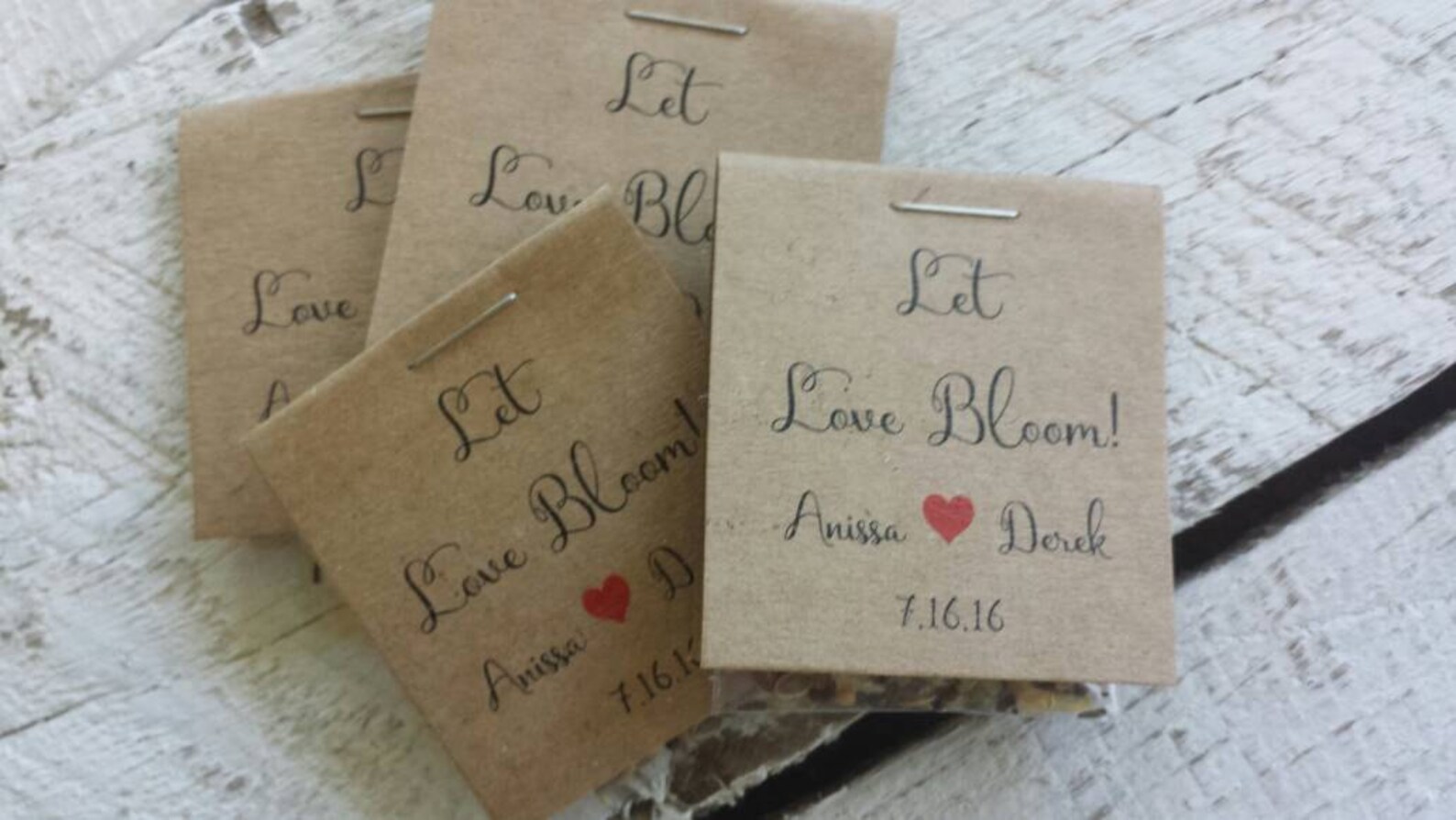 Personalized MINI Let Love Grow Heart Flower Seeds Packet - Etsy