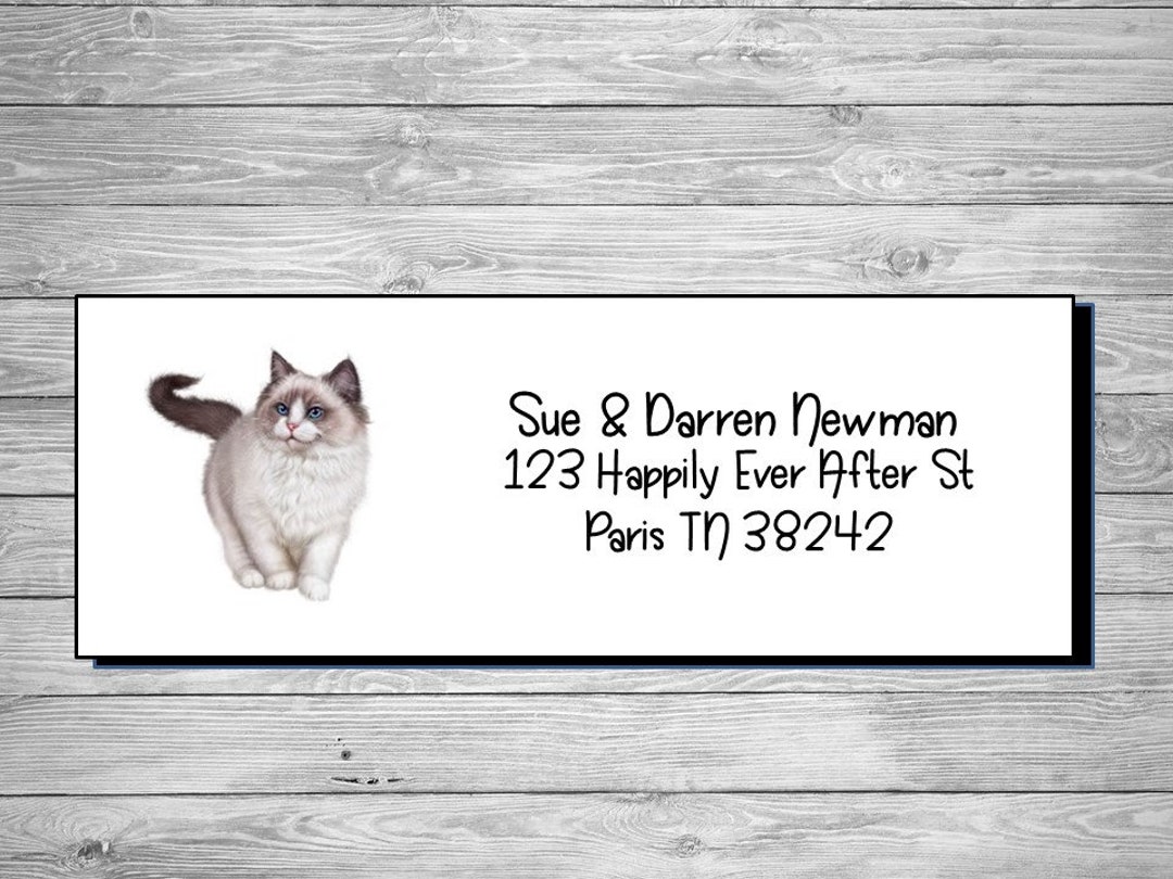 Ragdoll Cat Address Labels Ragdoll Breed Kitten Shipping - Etsy