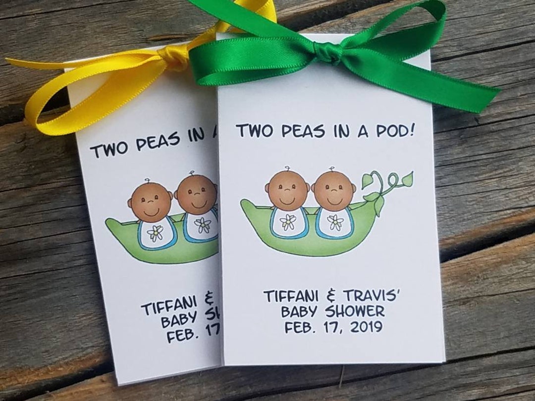 Twins Two Peas in a Pod, Baby Shower Favors, Sweet Pea, Flower Seeds ...