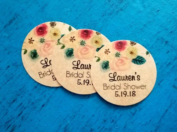 Personalized Custom Circle Tags Round Tags Wedding Favor | Etsy