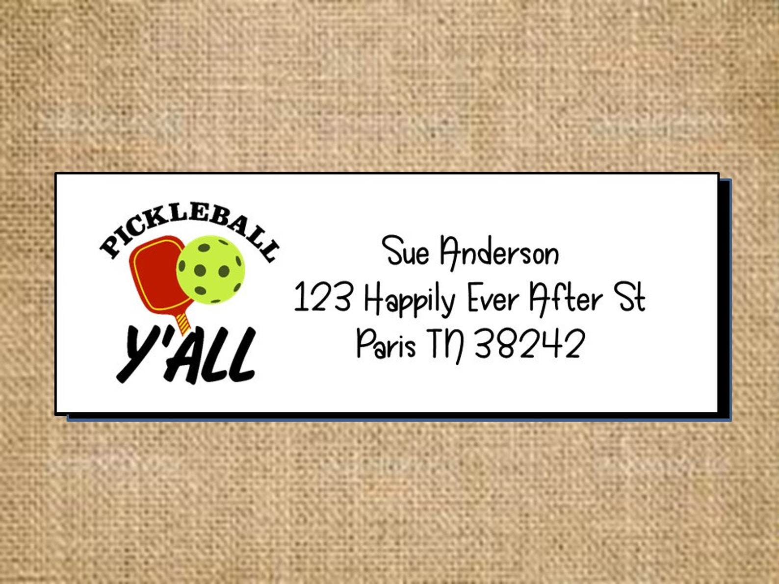 Pickleball Address Labels , Custom Stickers - Etsy