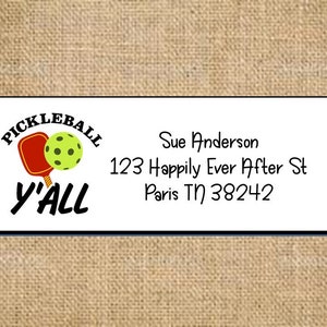 Pickleball Address Labels , Custom Stickers - Etsy