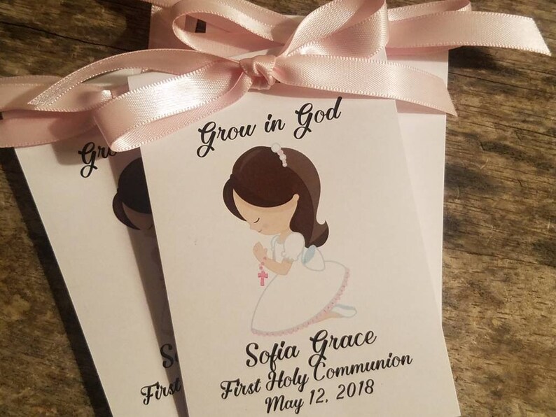 First Holy Communion Flower Seed Packets Favors for Baptism - Etsy