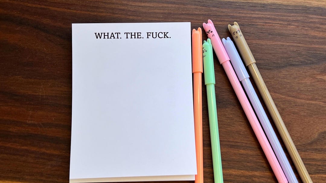 Funny WTF Notepad: Small What the F*ck Swear Word Doodle Pad Gift ...
